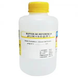 BUFFER DE REF.PH 2.00 +/-0.02 Marca GOLDEN BELL 500 Ml | Laboratorio Escolar Express SA de CV